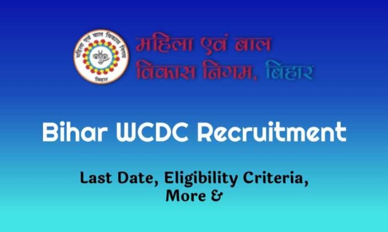 Bihar WCDC Recruitment 2024 – Apply